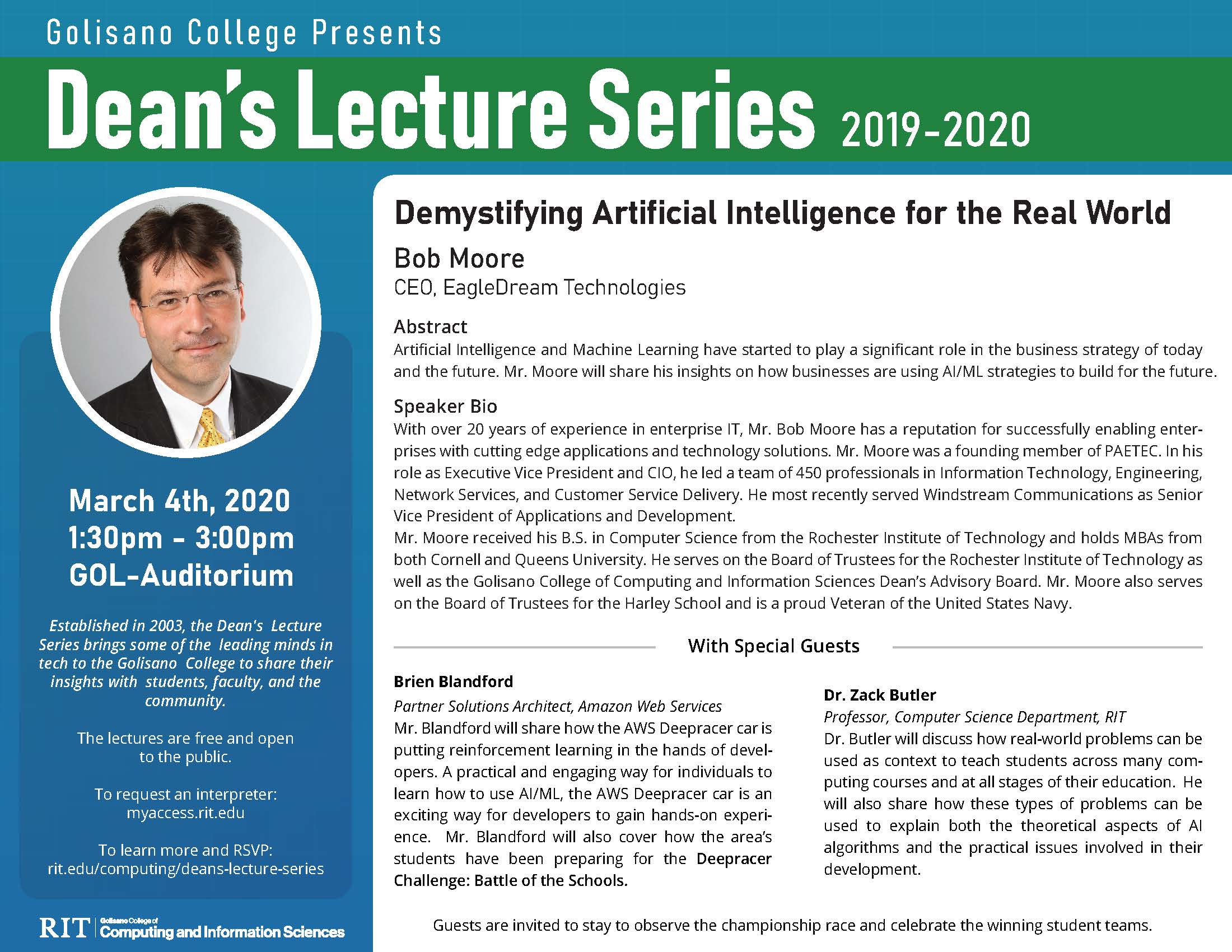 Dean’s Lecture Series | Golisano College of Computing and Information ...