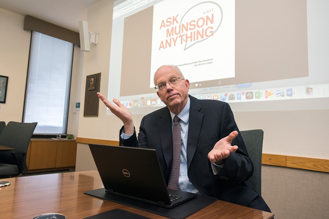 President David Munson takes questions on Reddit | RIT