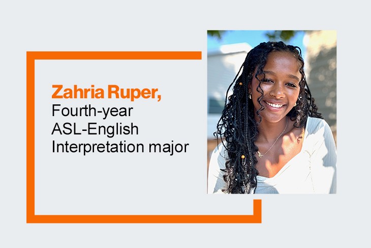 ASL-English Interpretation major uses life experiences to build sign ...